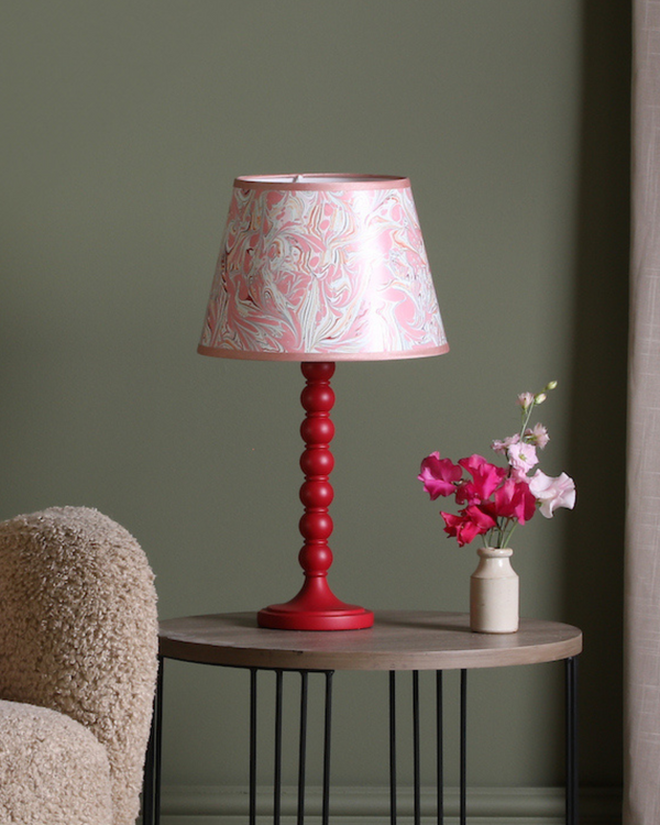 Dar SPO4225 Spool Table Lamp Base Red