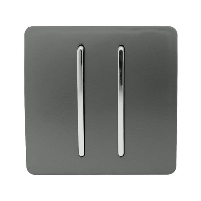 Trendiswitch Modern 2 Gang Retractive Doorbell Switch - EMA Lighting