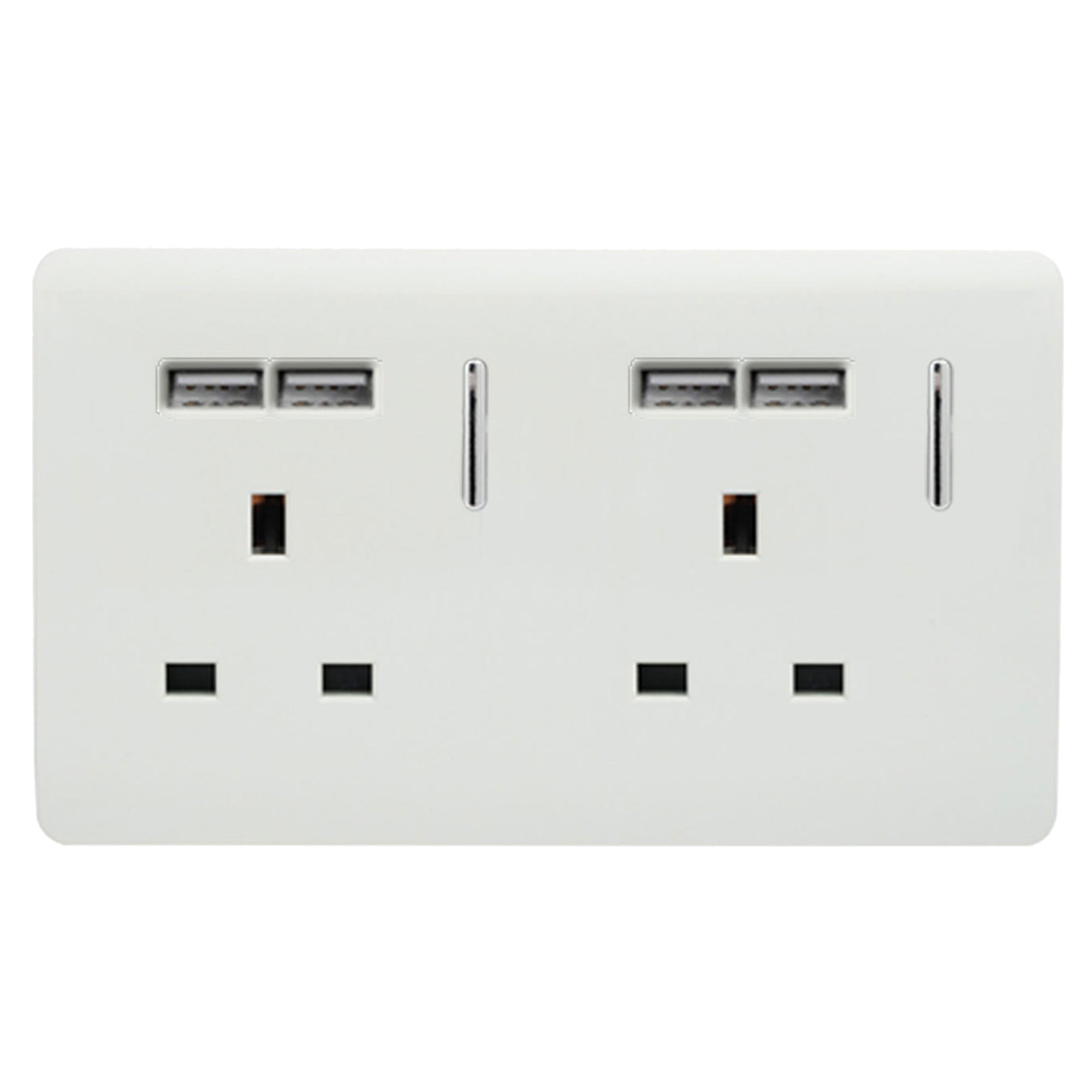 Home / All / Trendiswitch Artistic Modern 2 Gang 4 Port USB 2100mA Plug ...