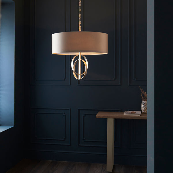 Sculptural design with timeless style. The Elgar 3 Light Pendant ...